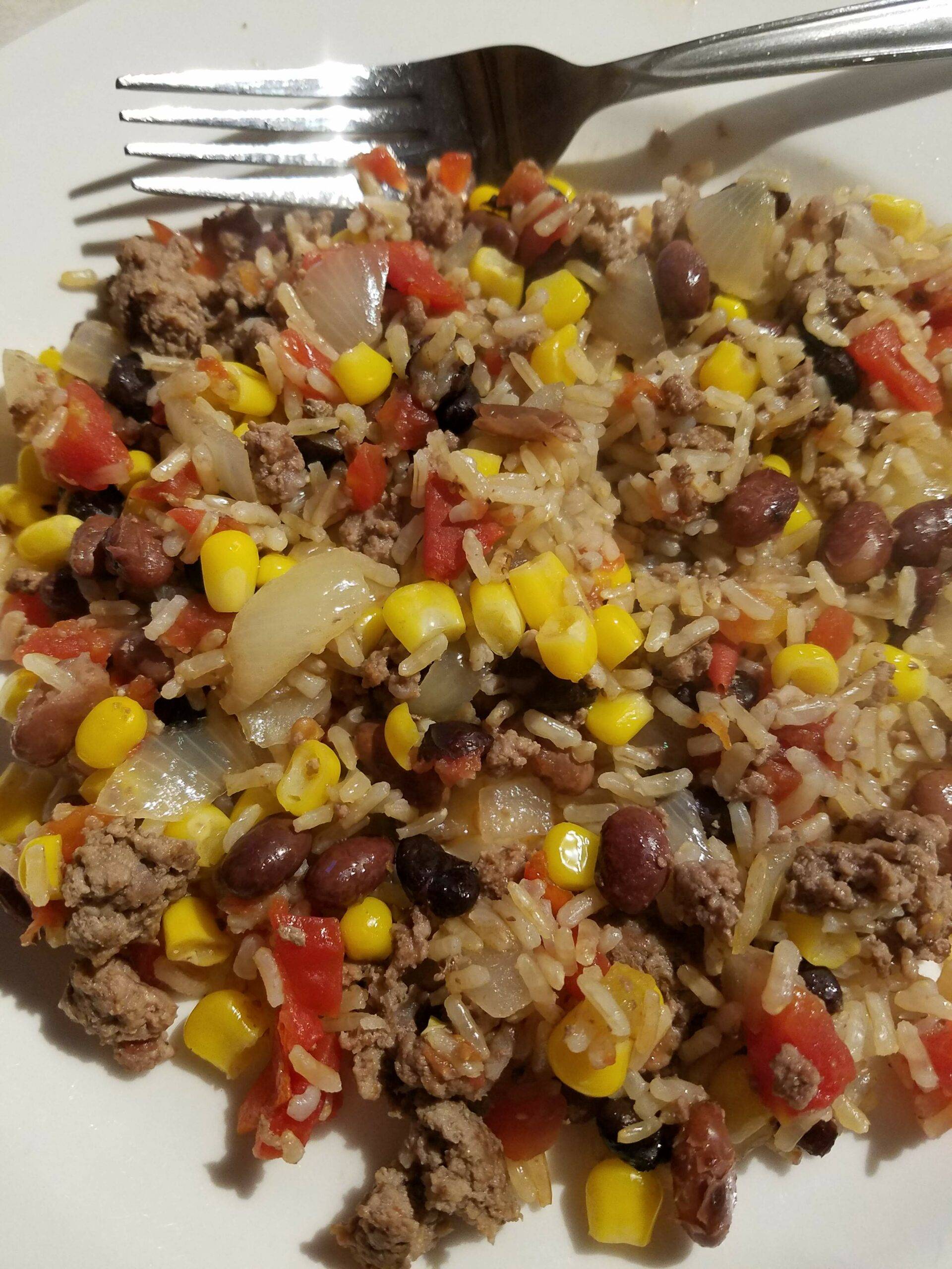 Beef Beans and Rice - Staying on Budget
